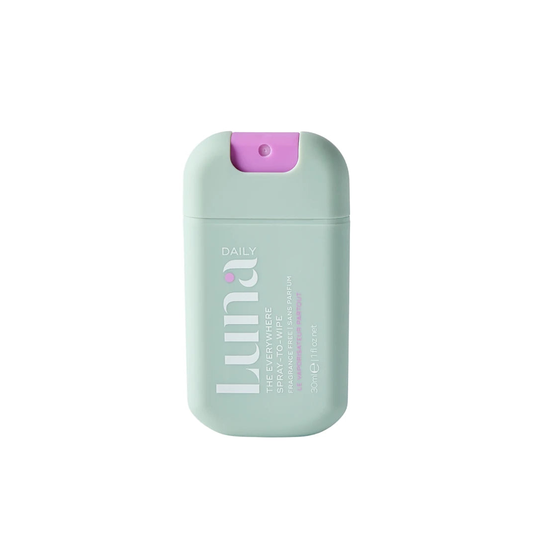 FRAGRANCE-FREE EVERYWHERE SPRAY-TO-WIPE MINI | Pocket-Sized Cleansing Spray | Luna Daily
